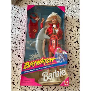 Barbie | Toys | Vintage Baywatch Barbie Blonde Lifeguard With Dolphin ...